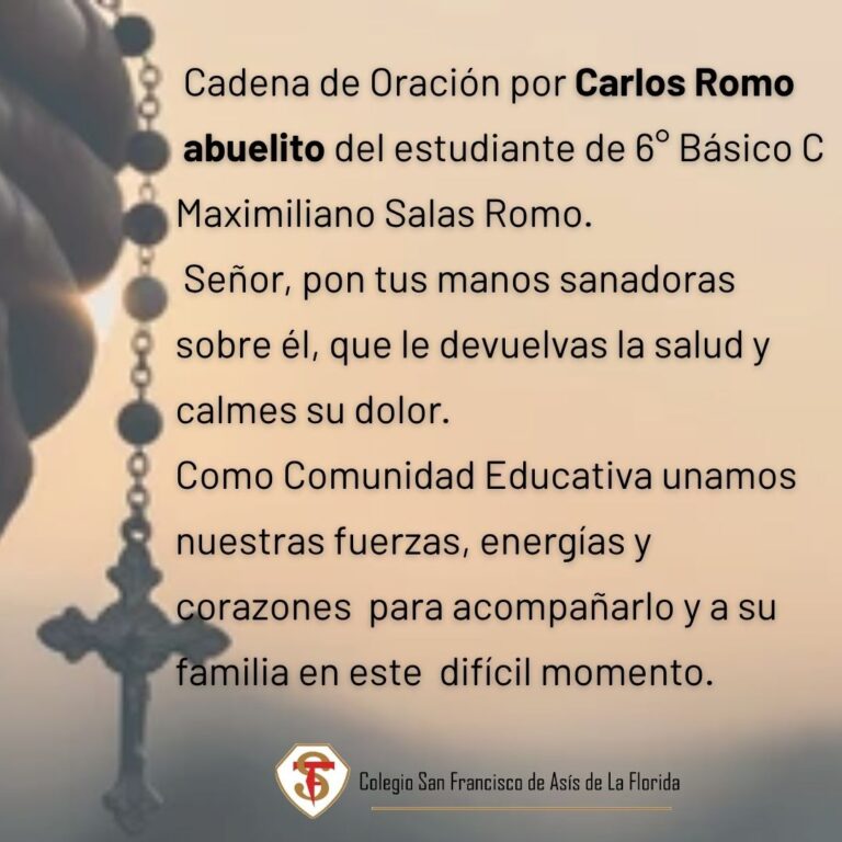 Cadena de oración familia Salas Romo – Colegio San Francisco de Asís de ...