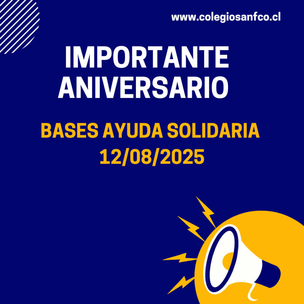 Bases AYUDA SOLIDARIA – Colegio San Francisco de Asís de La Florida